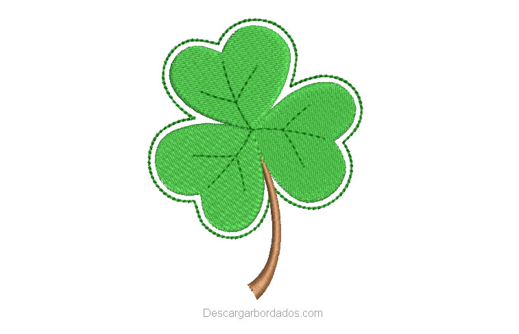 Descargar Diseño de Trébol para Bordar - Descargar Diseños de Bordados
