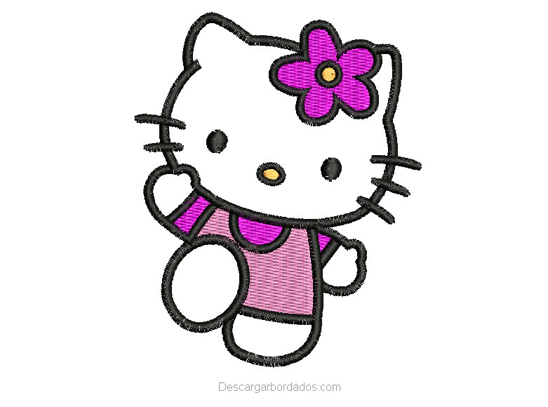 Descargar Diseño bordado de Hello Kitty - Descargar Diseños de Bordados